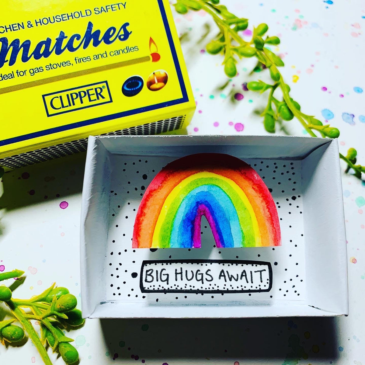 Matchbox Messages – Paper Heart Artwork